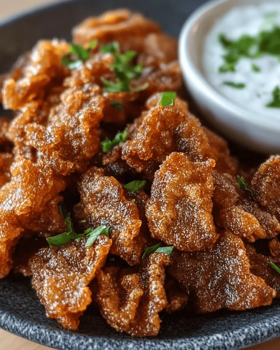 crispy beef cracklings