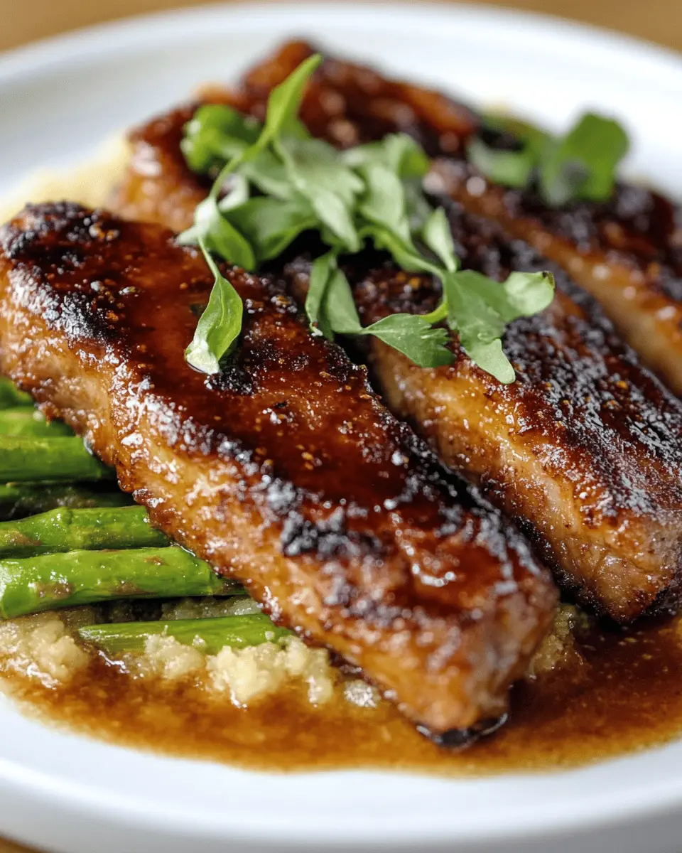 crispy pork jowl steaks